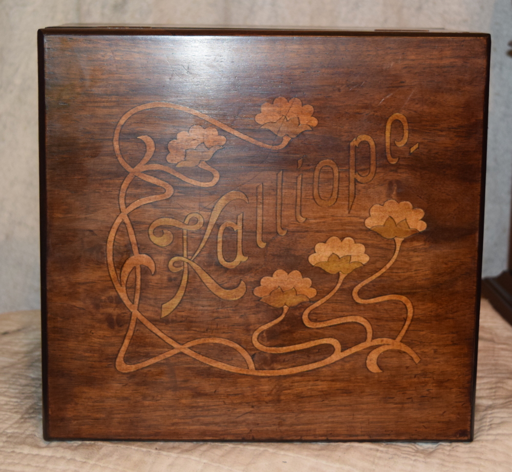 Nine inch Kalliope music box with bells for sale