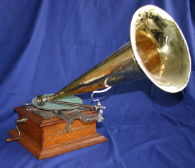 The Zon-o-phone Phonograph. Front mount model identification